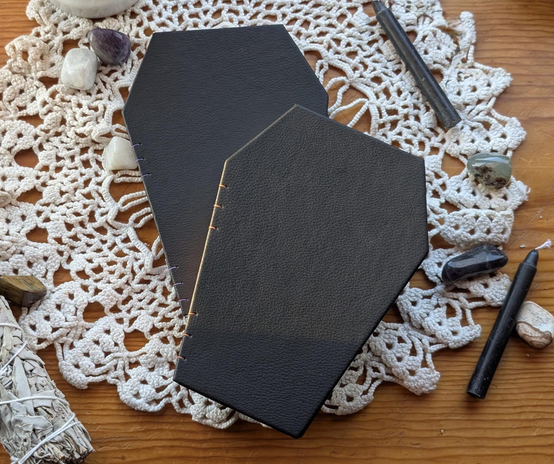 Customizable Coffin Notebook - Gothic Sketchbook, Spooky Journal ...