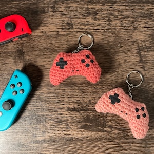 Controller Keychain, Video Game, Gamer, Rainbow, Crochet Keychain ...