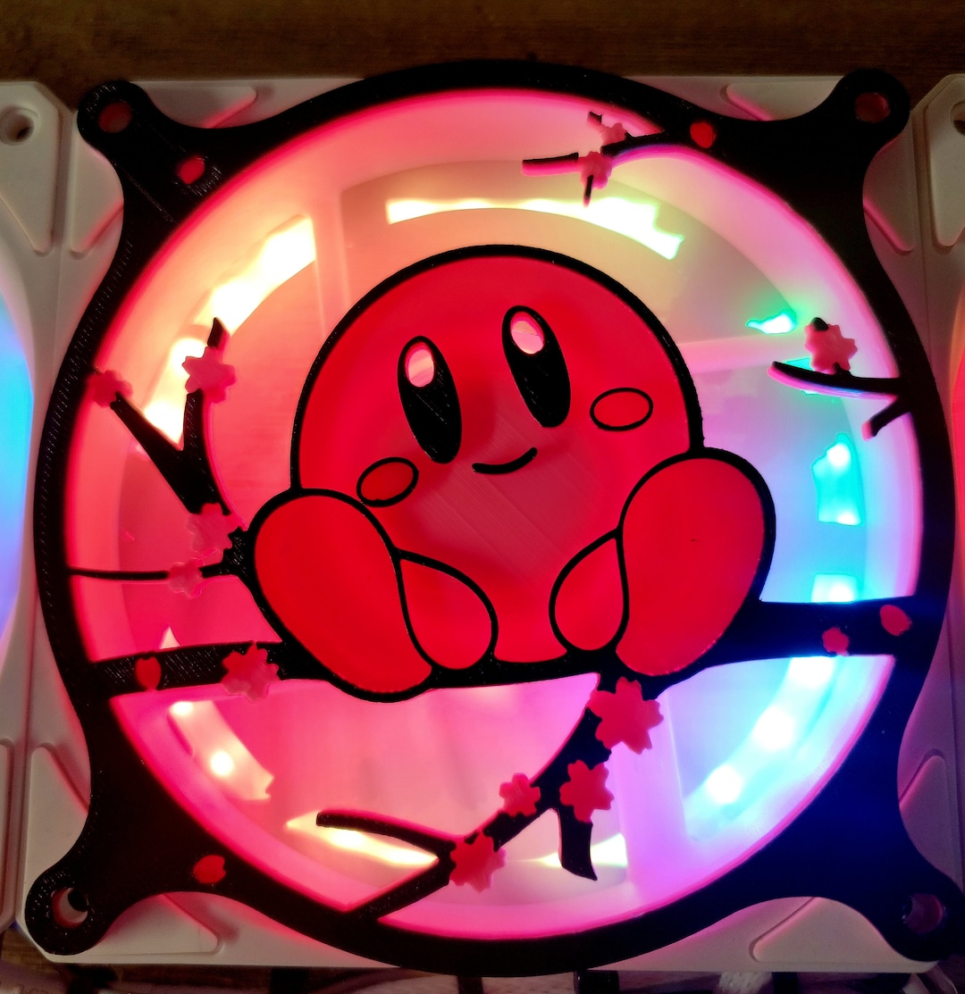 Sakura Kirby - Tri Color Gaming Computer Fan Shroud / Grill / Cover ...