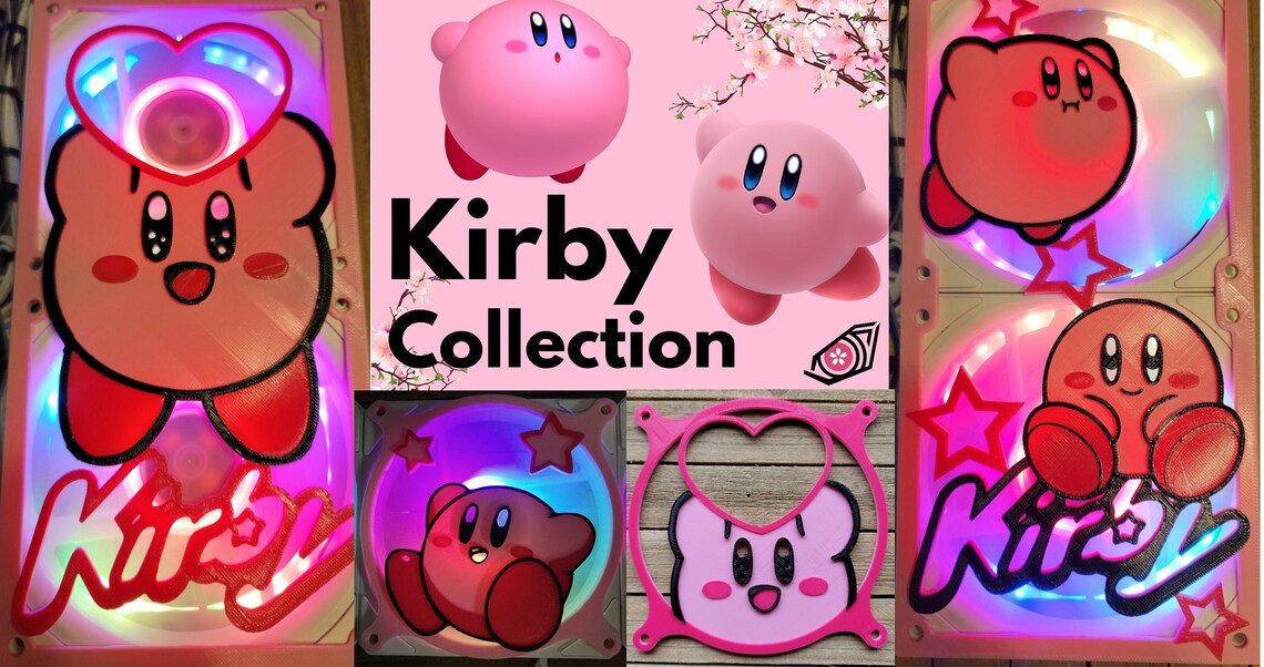 Kirby Collection Tri Color Gaming Computer Fan Shroud / - Etsy