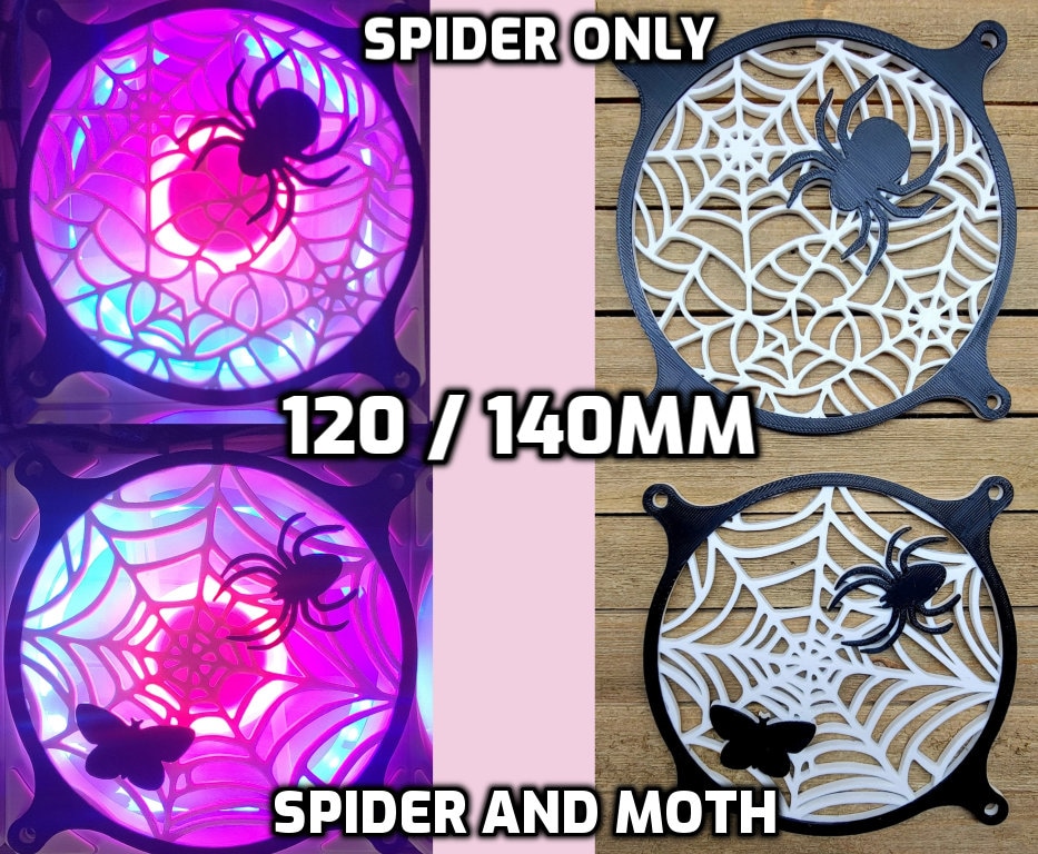 Hanging Spider Collection - Dual Color Artisan Gaming Computer Fan ...