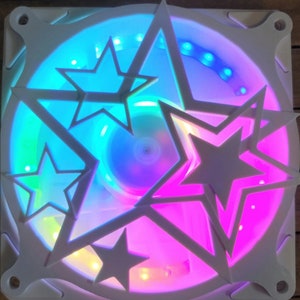 Star Burst Gaming Computer Artisan Fan Shroud / Grill / Cover - Sky and ...