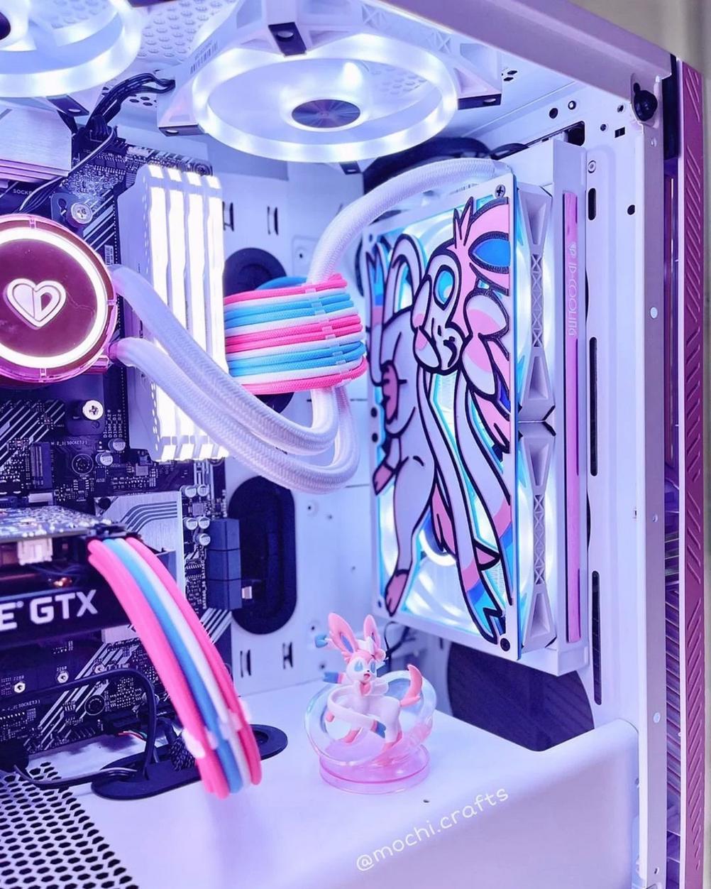 Ribbon Pup FIVE COLOR Collection Gaming Computer Fan Shroud / Grill ...