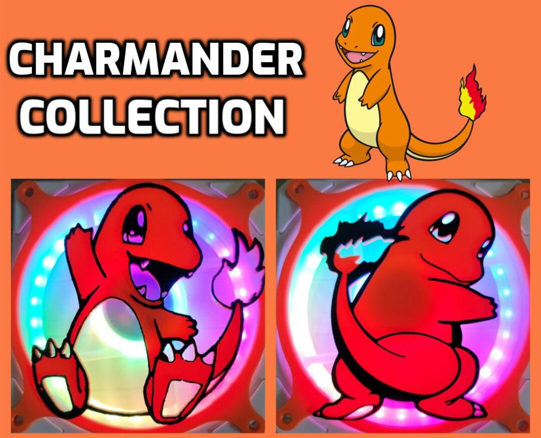 Charmander Collection Dual Color Gaming Computer Fan Shroud / Grill ...