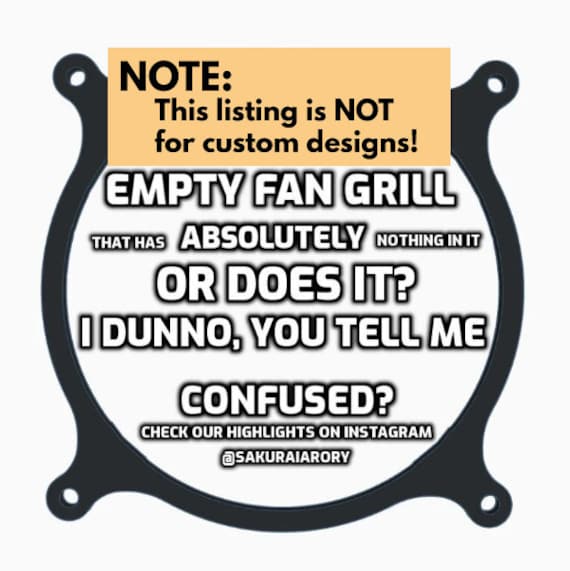 Empty Fan Grill - Etsy