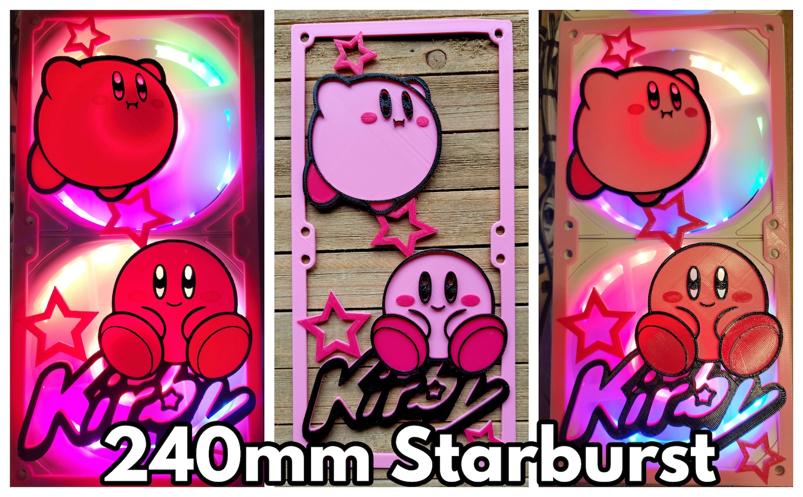 Kirby Collection Tri Color Gaming Computer Fan Shroud / - Etsy
