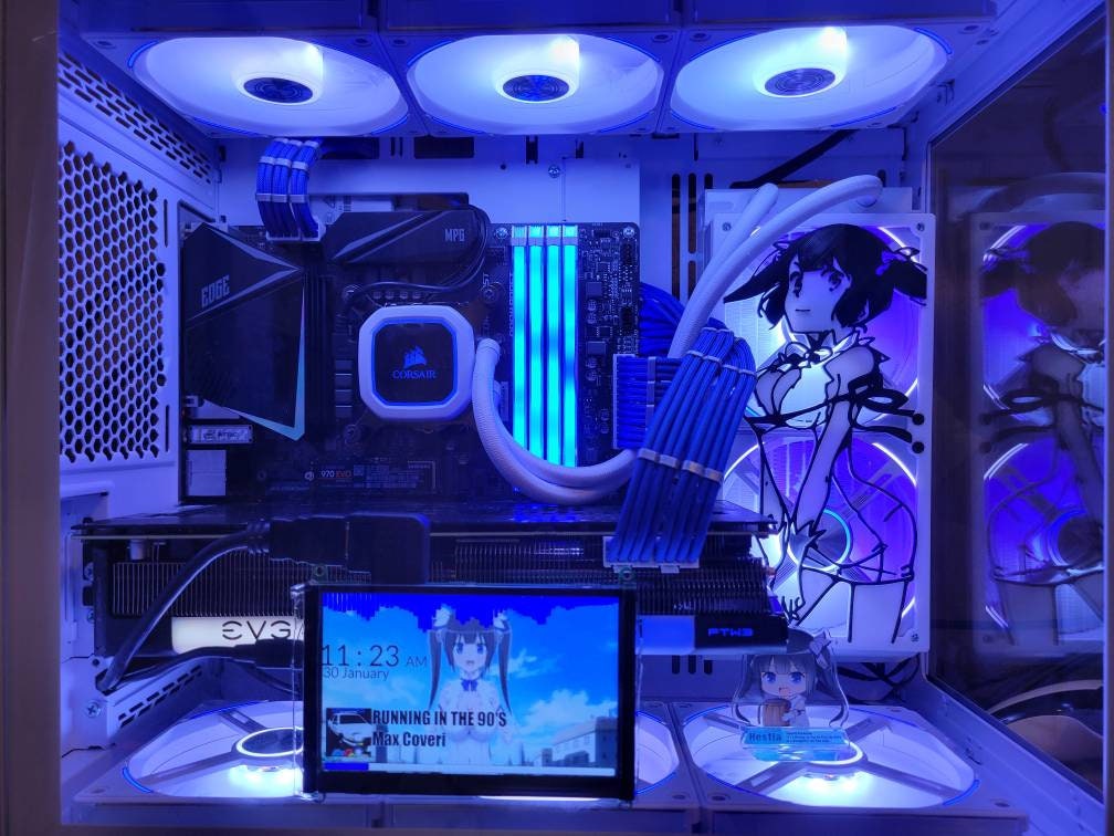 Hestia Dual Color Gaming Computer Fan Shroud / Grill / Cover - Danmachi ...