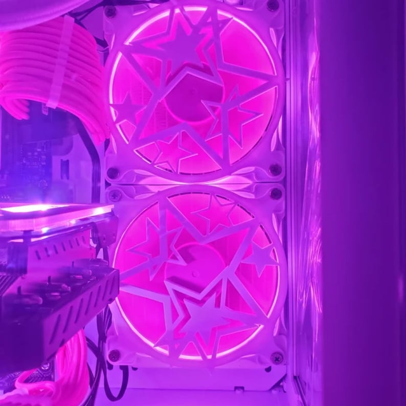 Star Burst Gaming Computer Artisan Fan Shroud / Grill / Cover - Sky and ...