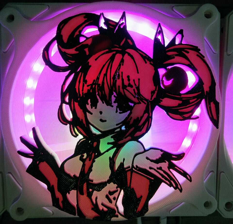 Sakura Miku QUAD Color Gaming Computer Fan Shroud / Grill / Cover ...