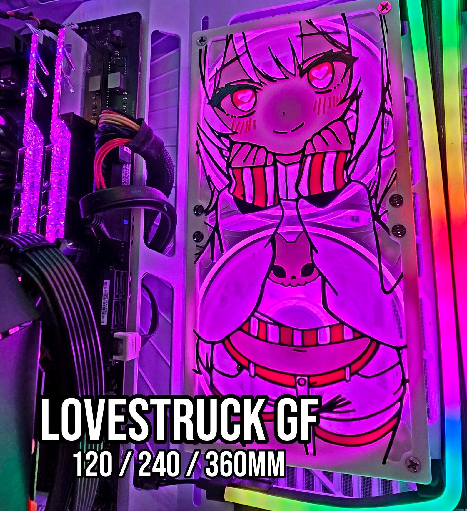 Lovestruck Gf Collection - Tri Color Artisan Gaming Computer Fan Shroud ...