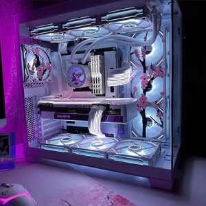 Sakura Cherry Blossom Branch Collection Tricolor Gaming Computer ...