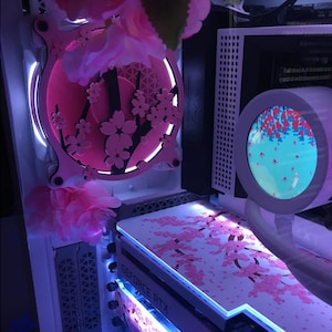 Sakura Cherry Blossom Branch Collection Dual Color Gaming Computer ...