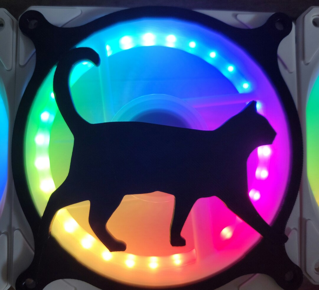 Very Polite Cat Gaming Computer Fan Shroud / Grill / Cover - Custom 3D ...