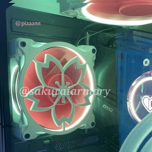 Sakura Cherry Blossom Logo V2 Gaming Computer Fan Shroud / Grill ...