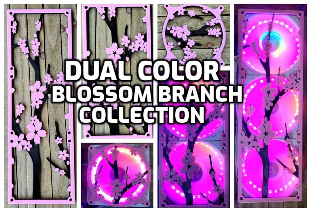 Sakura Cherry Blossom Branch Collection Dual Color Gaming Computer ...