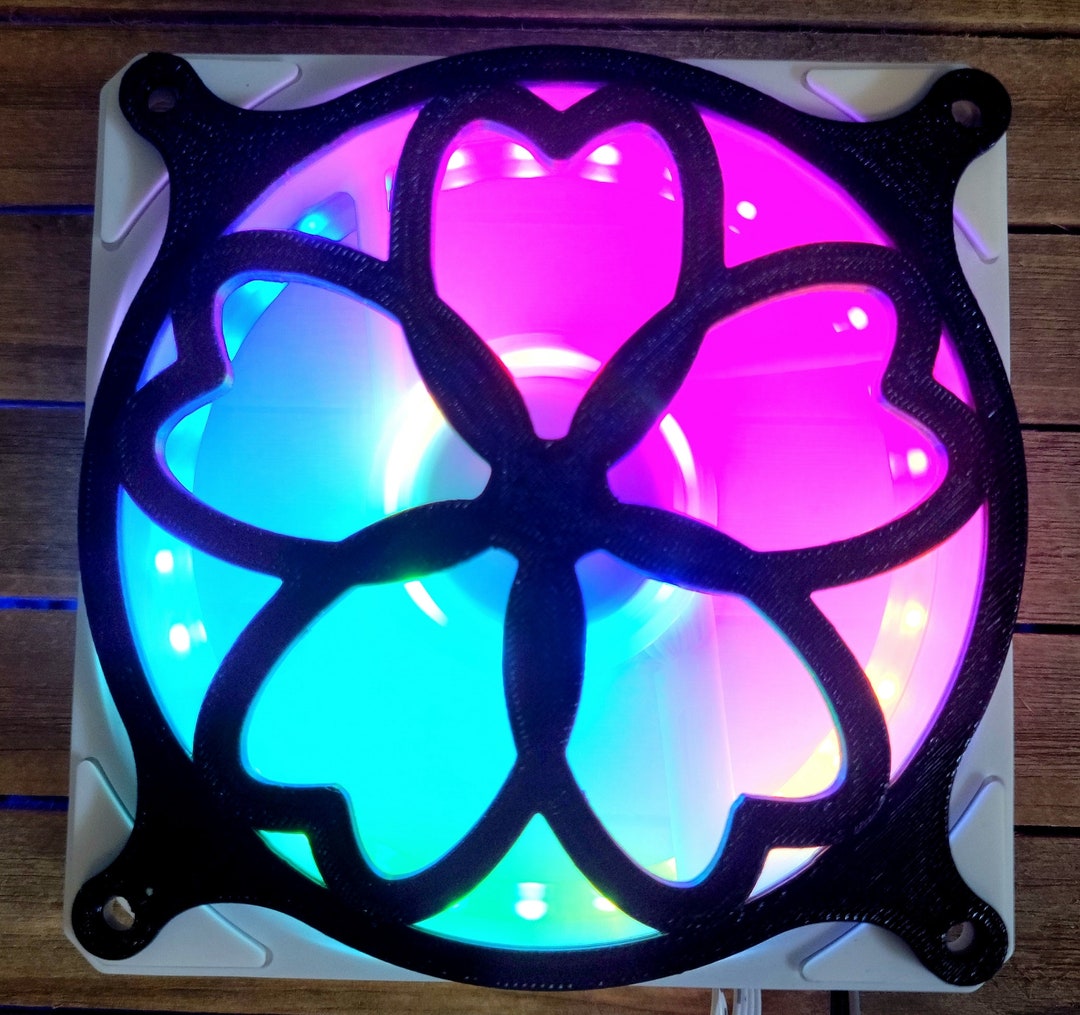 Flower Blossom Logo Gaming Computer Fan Shroud / Grill / Cover - Custom ...