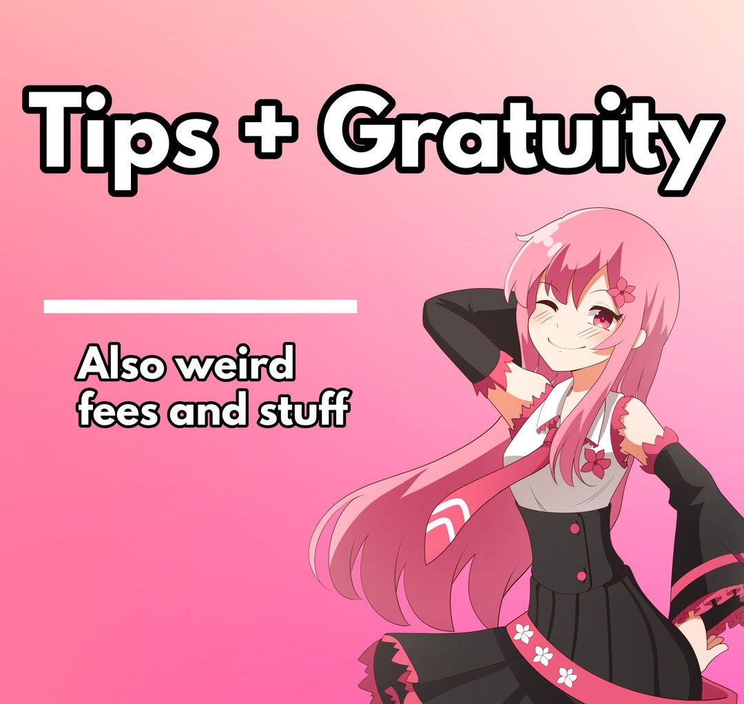 Tips + Gratuity /// Requested Fees - Etsy