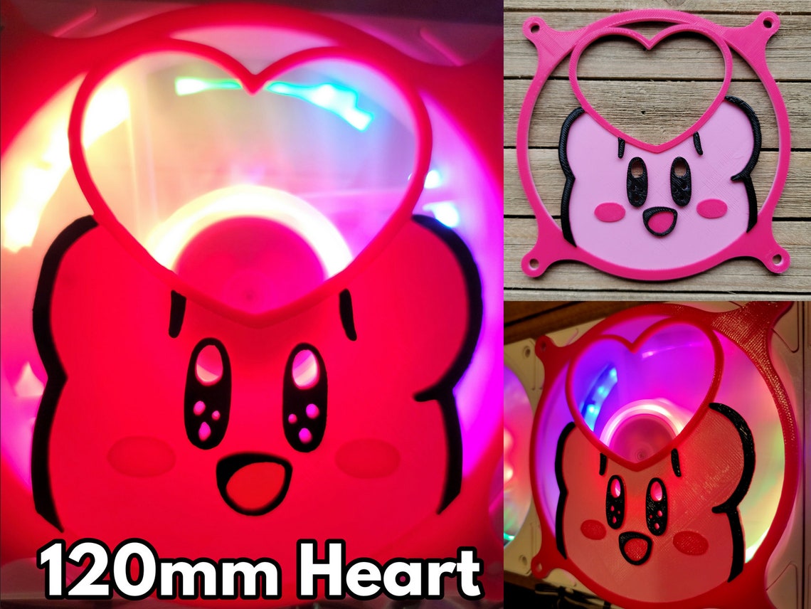 Kirby Collection Tri Color Gaming Computer Fan Shroud / - Etsy
