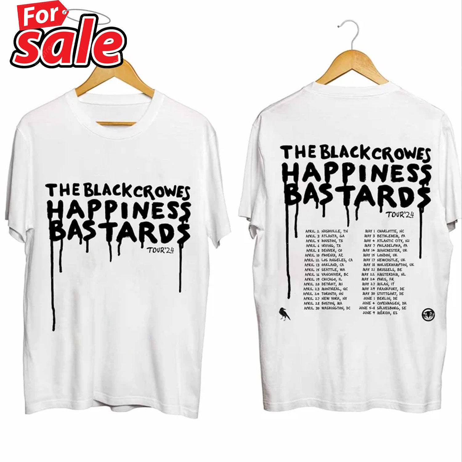 The Black Crowes 2024 Happiness Bastards Tour Shirt, The Black Crowes ...