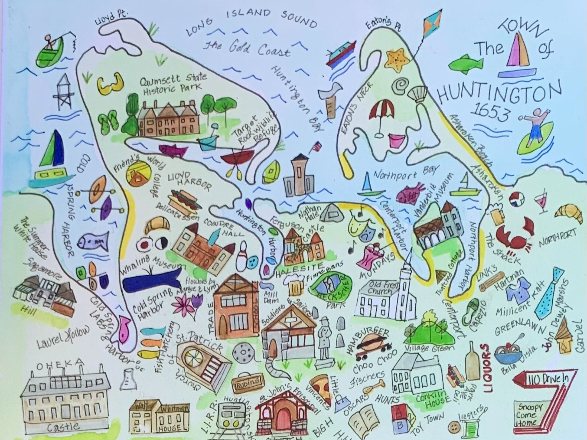 Map Of Huntington Village Ny