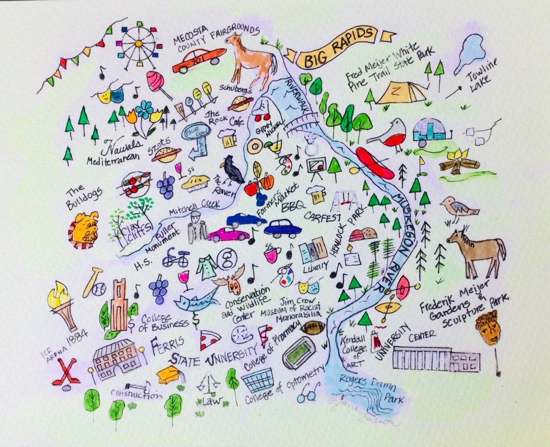 Big Rapids, Ferris State University, College Towns, Tourist Maps ...
