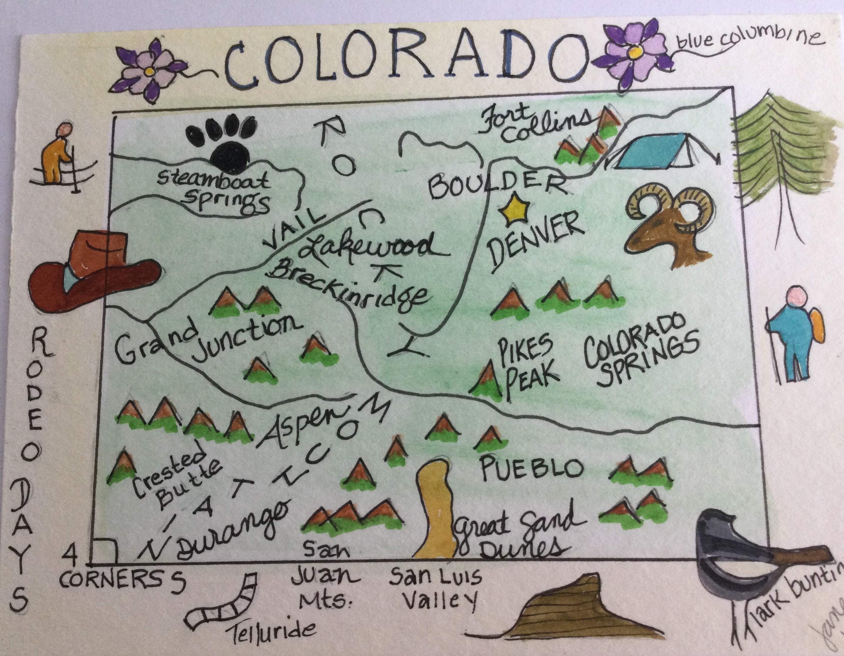 Colorado Map For Kids