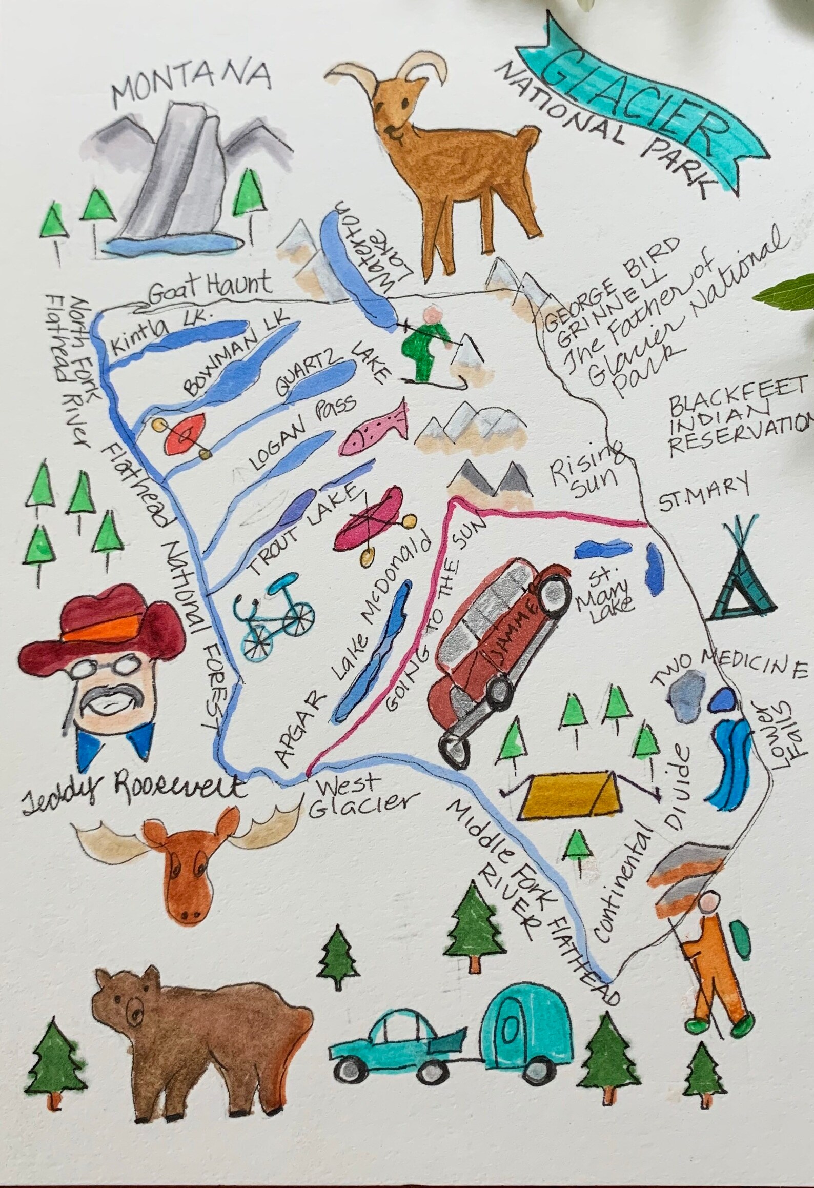 Yellowstone map Yellowstone National Park tourist map - Etsy.de