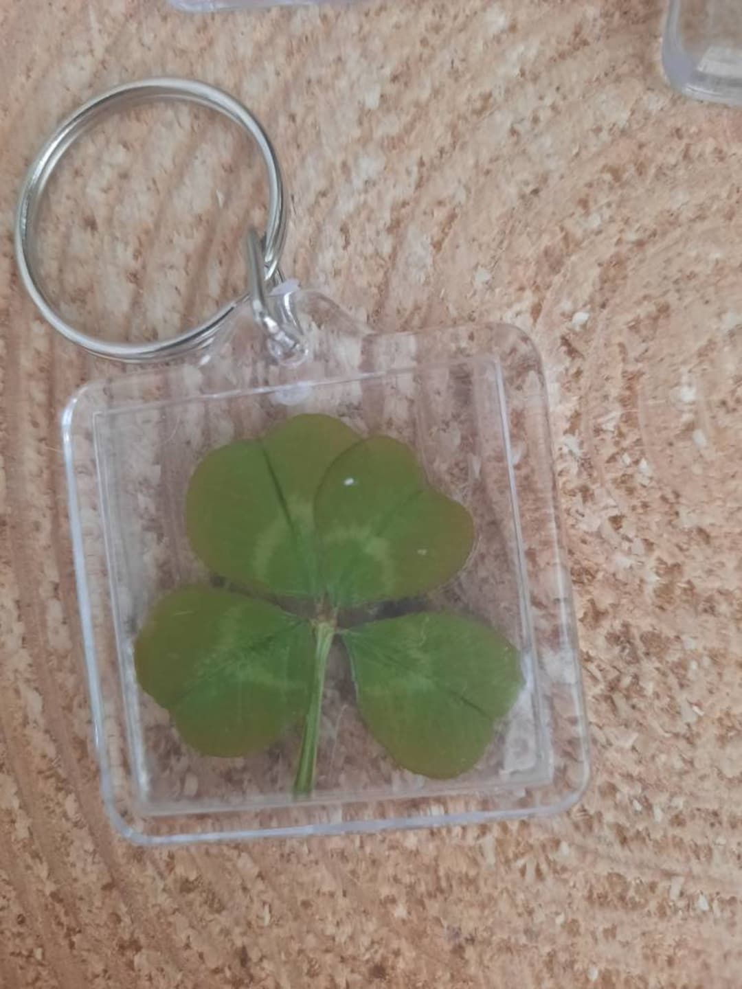 True 4-leaf Clover Keychain // Lucky Charm Keychain // Lucky Gift - Etsy