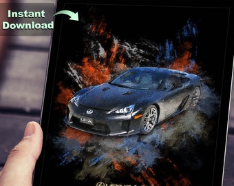 Lexus Lfa Painting - Etsy