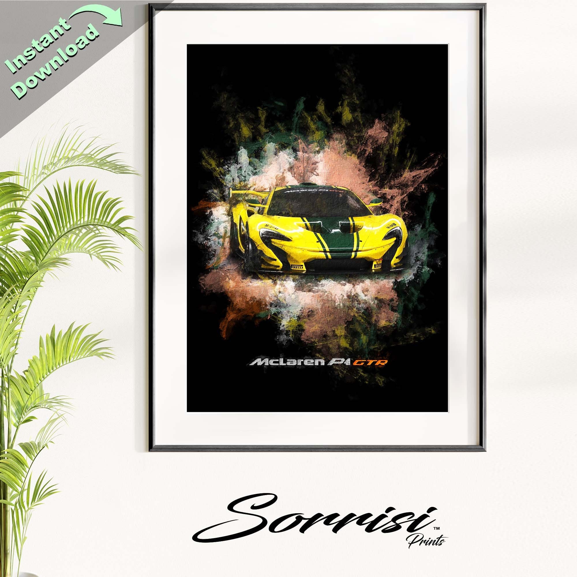 Mclaren P1 GTR Hypercar Portrait & Landscape Oil Painting - Etsy