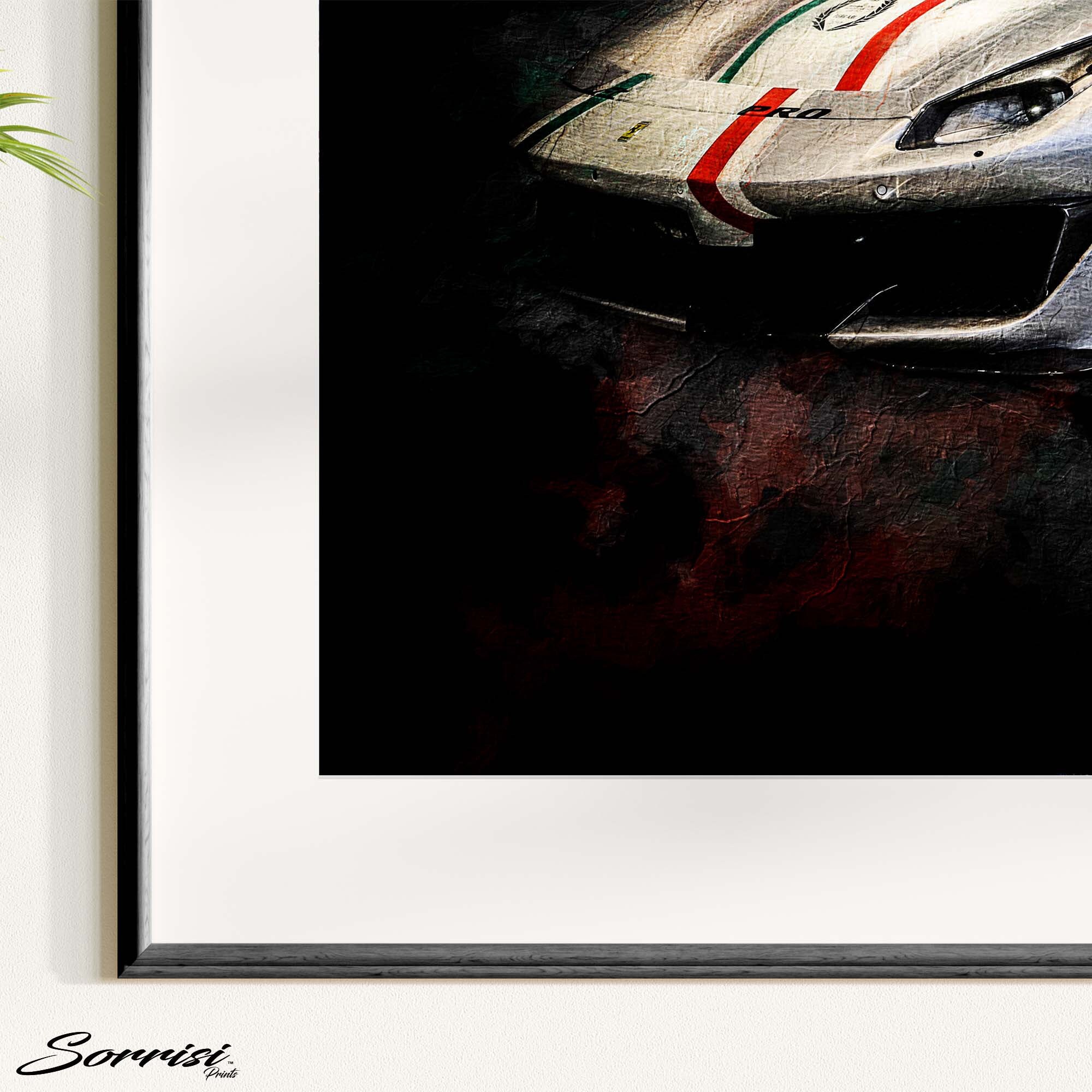 Ferrari 488 Pista Piloti, Portrait & Landscape, Oil Painting Effect ...