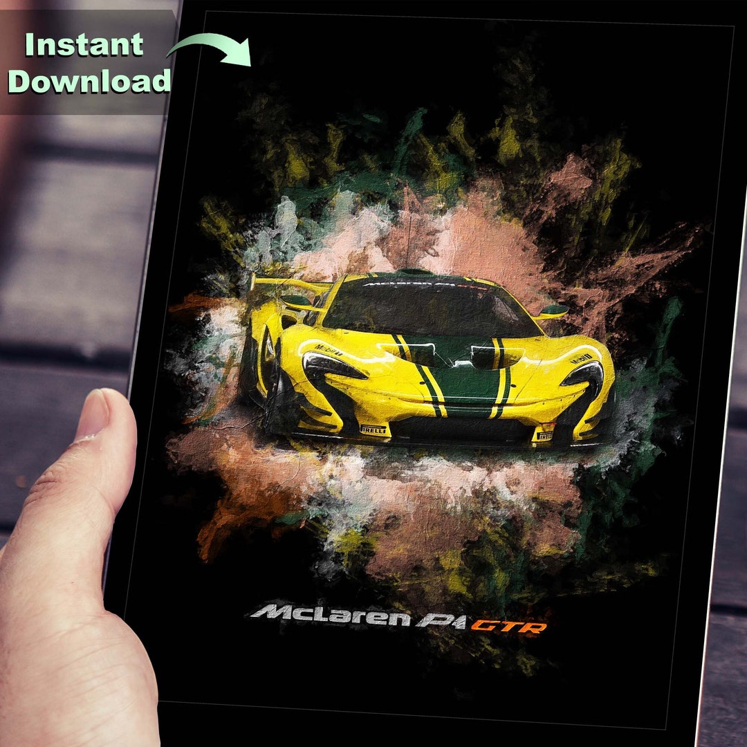 Mclaren P1 GTR, Hypercar, Portrait & Landscape, Oil Painting Effect ...