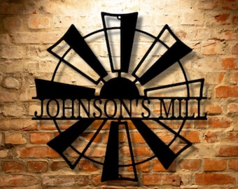Windmill Name Sign - Etsy