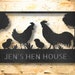Personalized Hen House Monogram Steel Sign Custom Chicken Home Wall Art ...