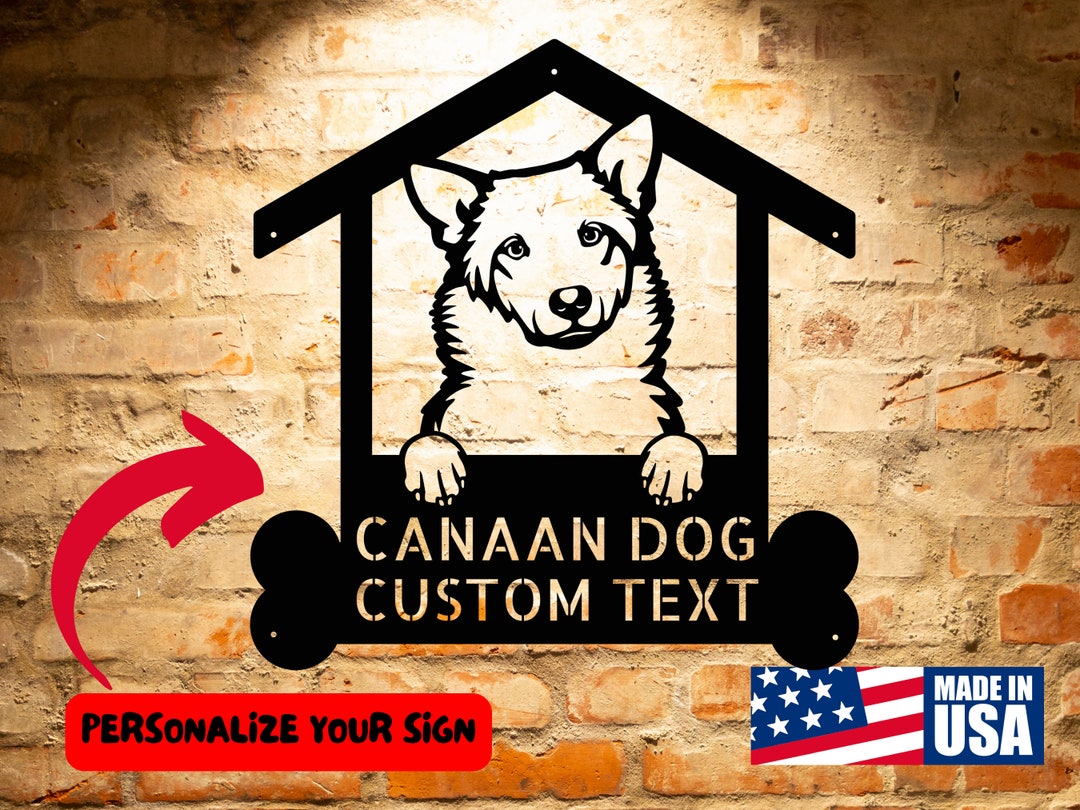 Custom Canaan Dog Name Sign, Unique Handcrafted Decor, Personalized Dog ...