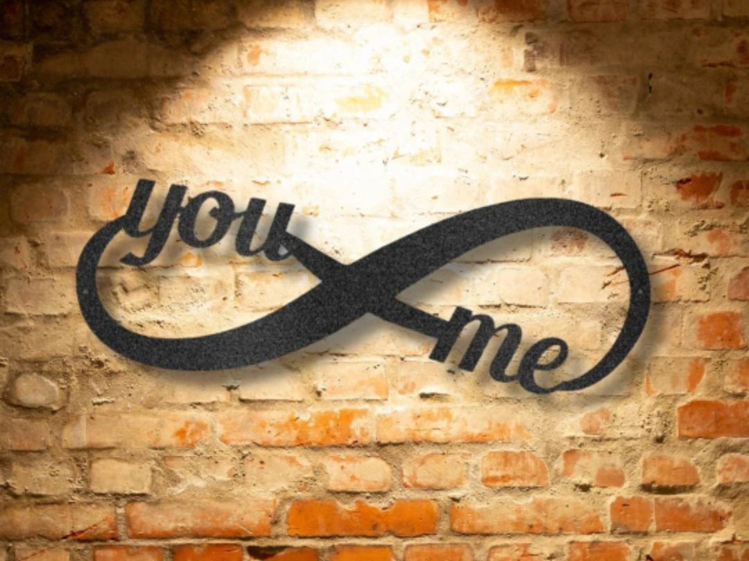 YOU AND ME Sign Monogram Wall Art Anniversary Gift Wedding Gift ...