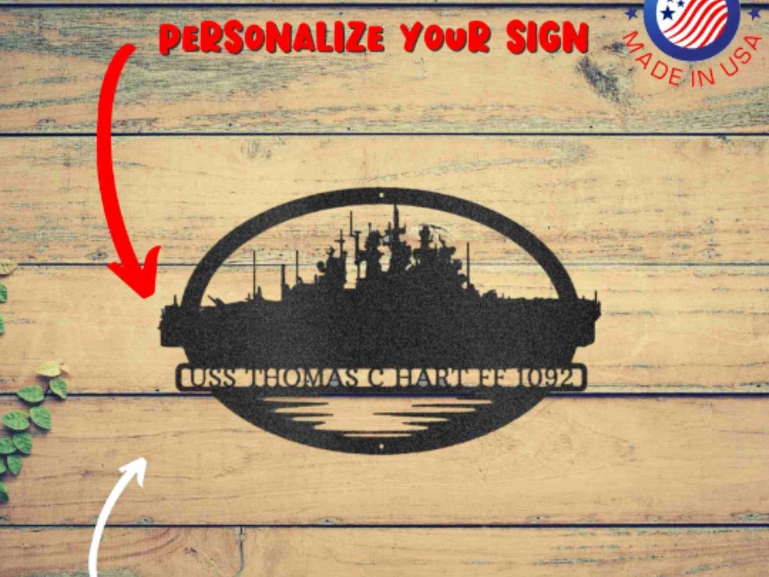 BATTLESHIP SIGN Monogram Wall Art Personalized Battleship Monogram Wall ...