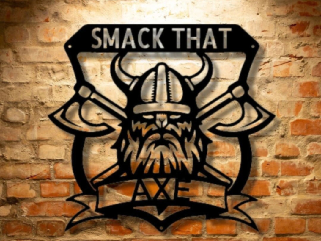 Battle Axe Plaque Monogram, Wall Art Hanging Décor, Indoor Outdoor ...