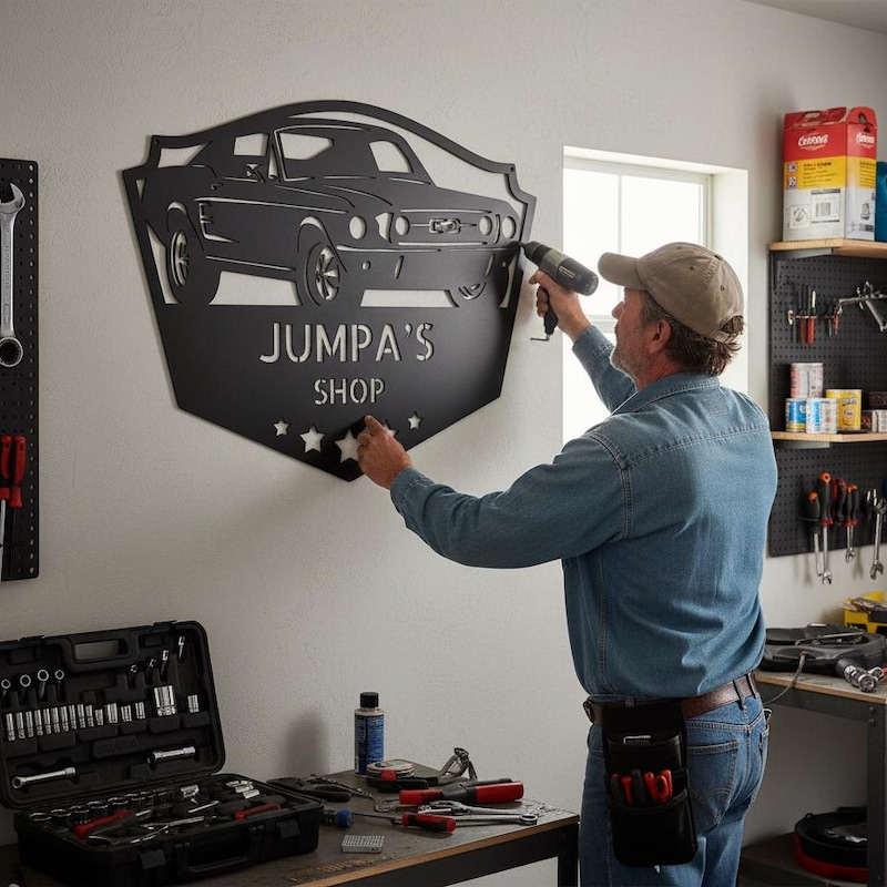 Vintage Mustang Garage Sign - Etsy