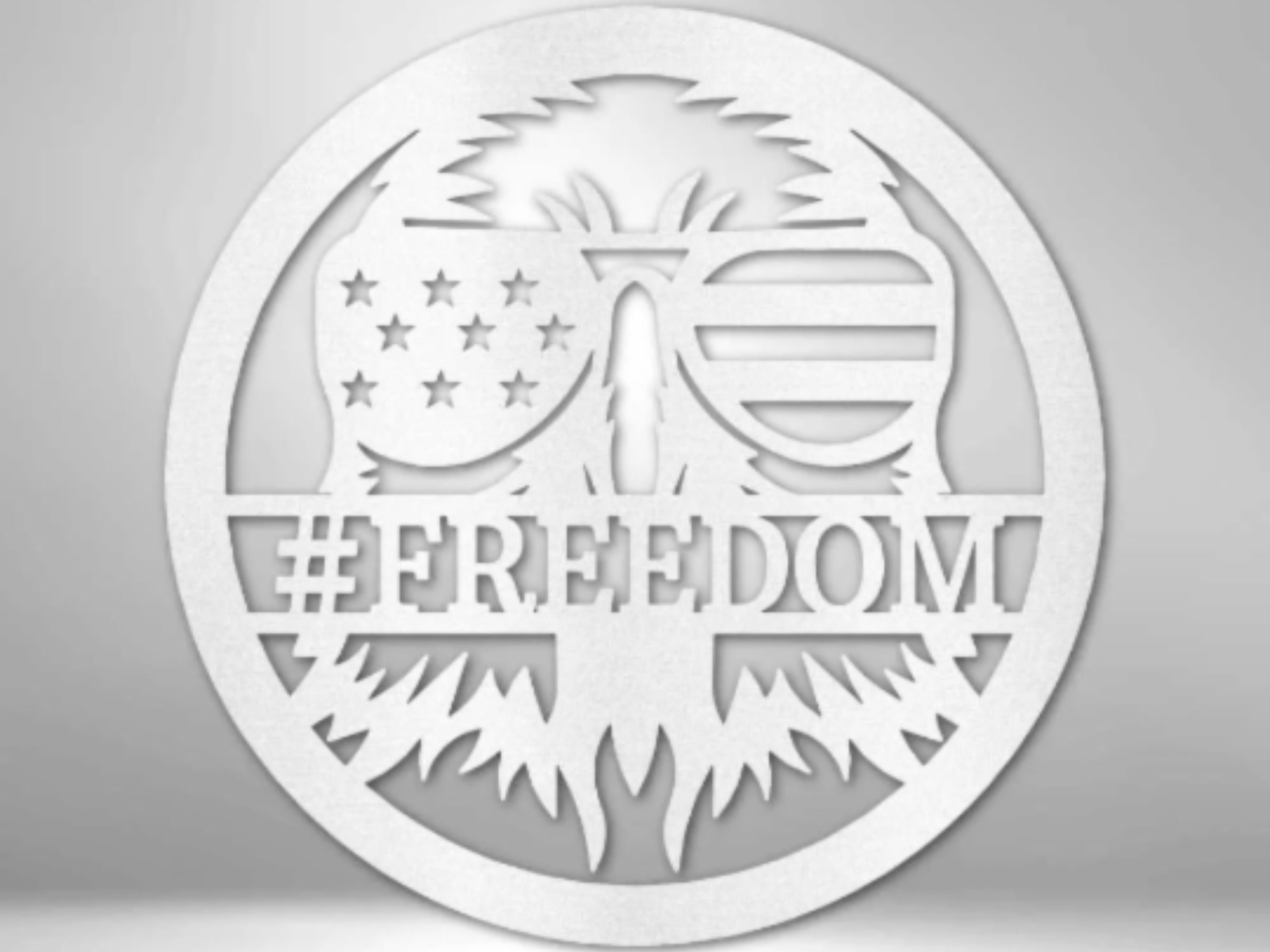 American Eagle Sign Monogram Steel Flag Patriotic Décor - Etsy