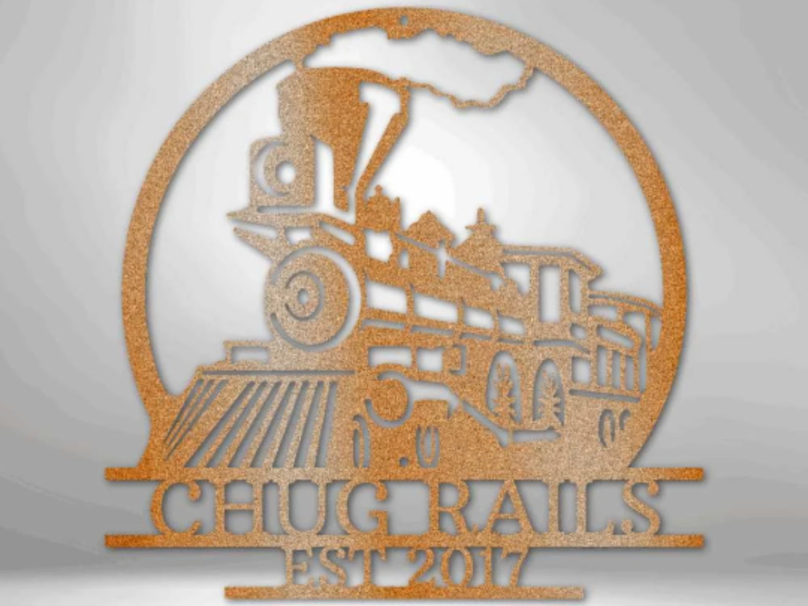 TRAIN NAME SIGN Monogram Steel Sign Customized Old Fashion - Etsy