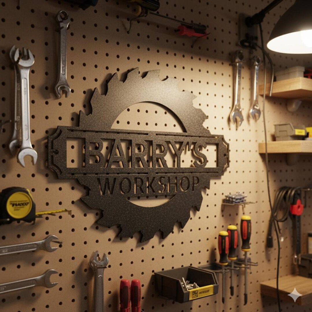 Custom Sawmill Sign: Personalized Monogram Steel Workshop Decor - Etsy