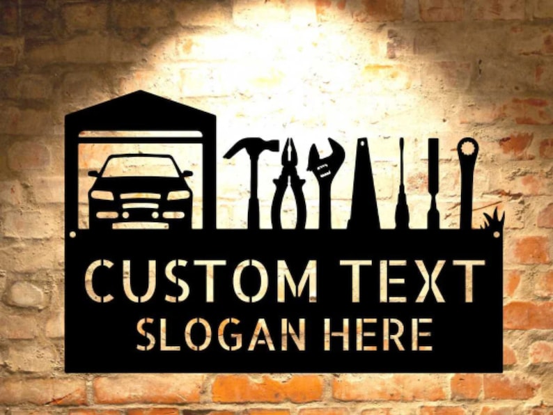 CUSTOM GARAGE TOOLS Sign Monogram Steel Sign Personalize - Etsy