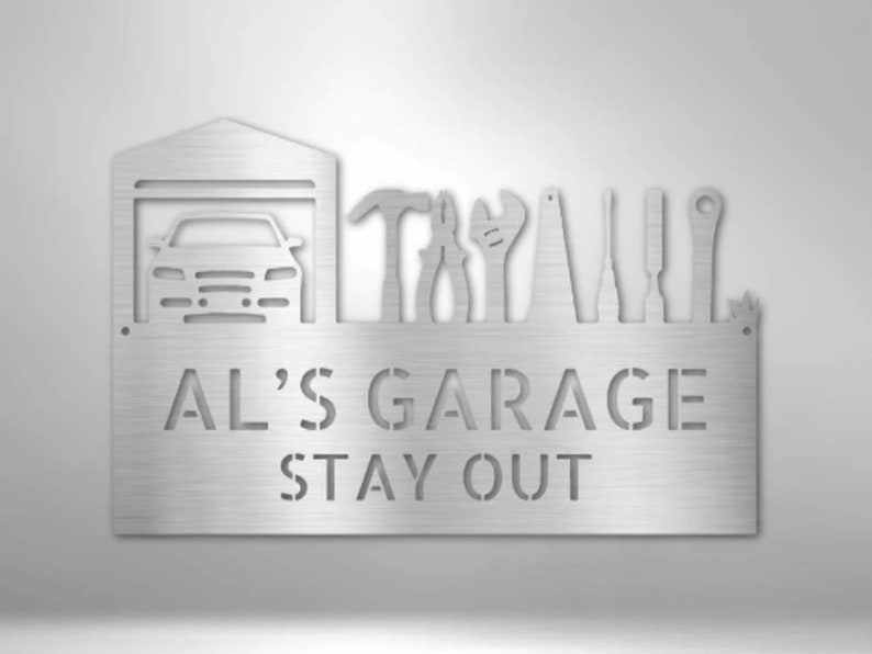 CUSTOM GARAGE TOOLS Sign Monogram Steel Sign Personalize - Etsy