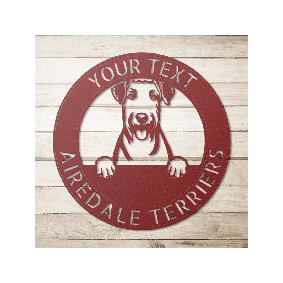 PET NAME SIGN Steel Monogram Wall Art, Customize Dog Name Sign ...