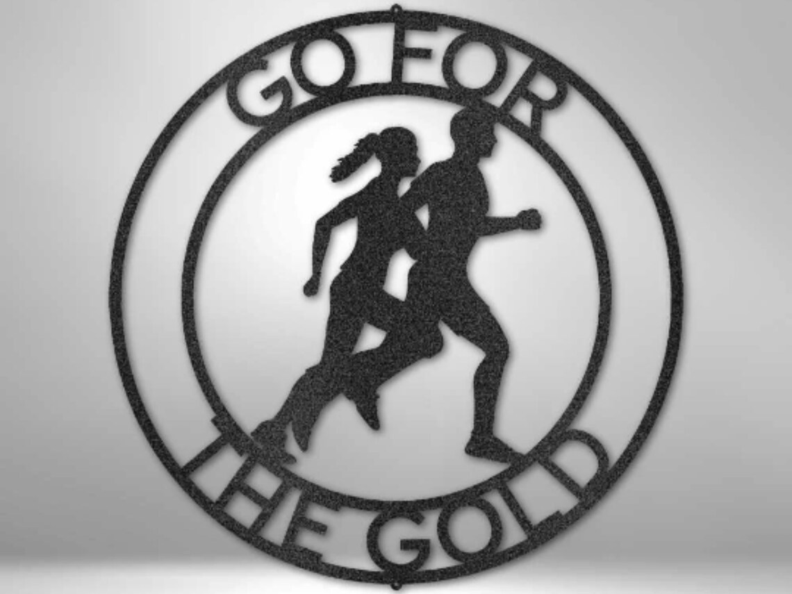 CROSS COUNTRY SIGN Monogram Steel Sign Custom Country Running - Etsy