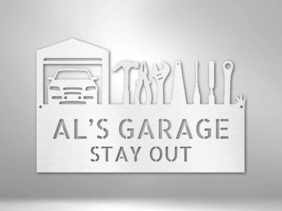 CUSTOM GARAGE TOOLS Sign Monogram Steel Sign Personalize - Etsy