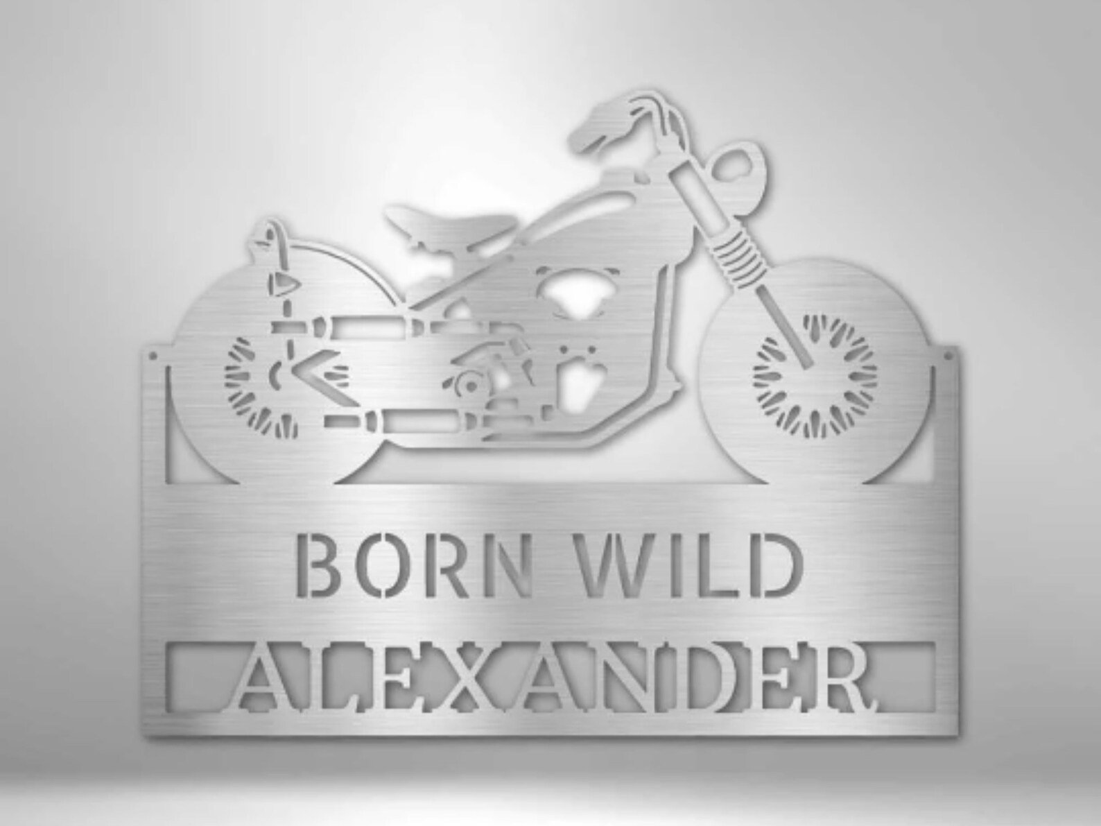 CUSTOM MOTORCYCLE SIGN Garage Steel Sign Monogram Wall Art - Etsy