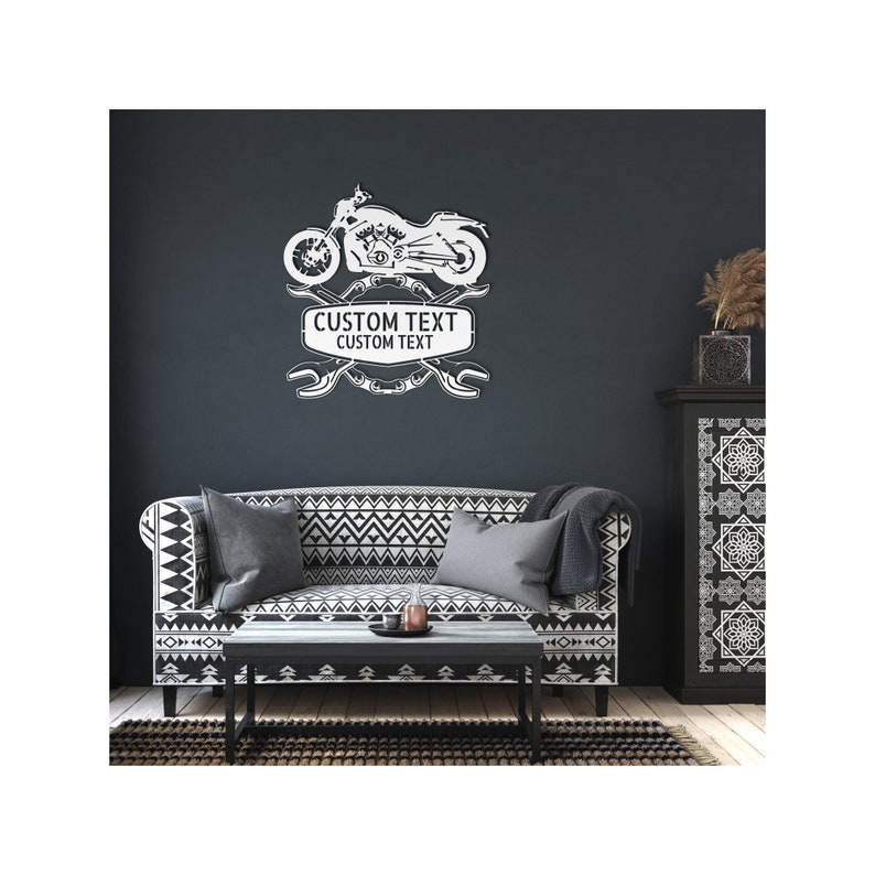 HARLEY DAVIDSON SIGN Monogram Steel Sign Personalized Harley - Etsy