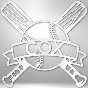 CUSTOM BASEBALL BAT Sign Monogram Steel Sign Personalized Baseball Bat ...